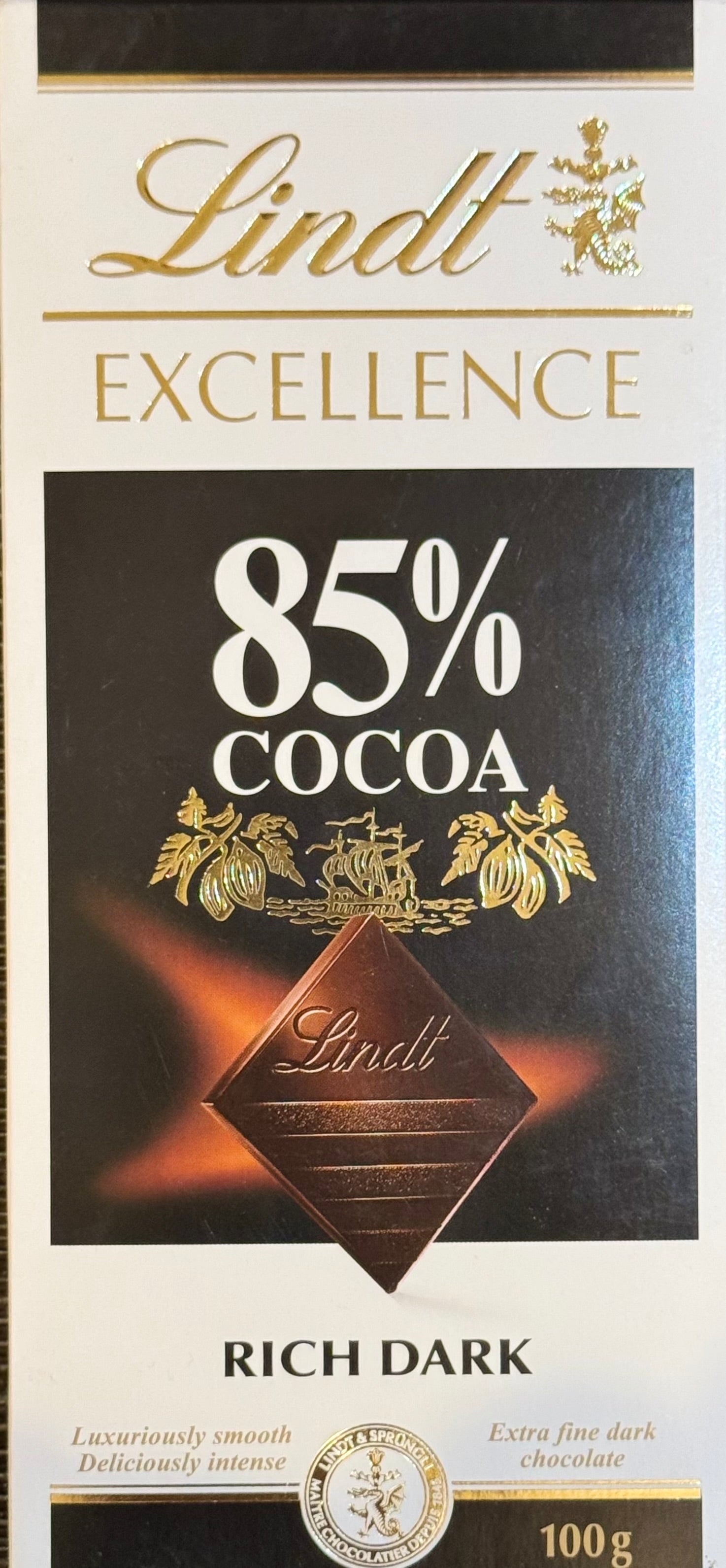 Lindt Rich Dark Chocolate 85% Cocoa 100g