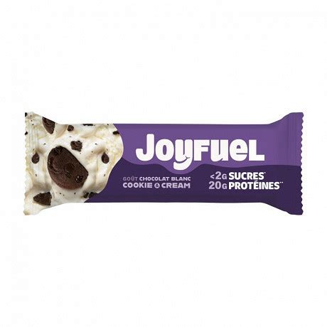 Joyfuel Cookie & Cream White Chocolate Protein Bar 55g – MyMarket.ma