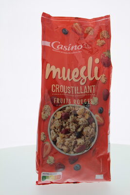 Céréales Muesli Croustillant aux Fruits Rouges Casino 500g