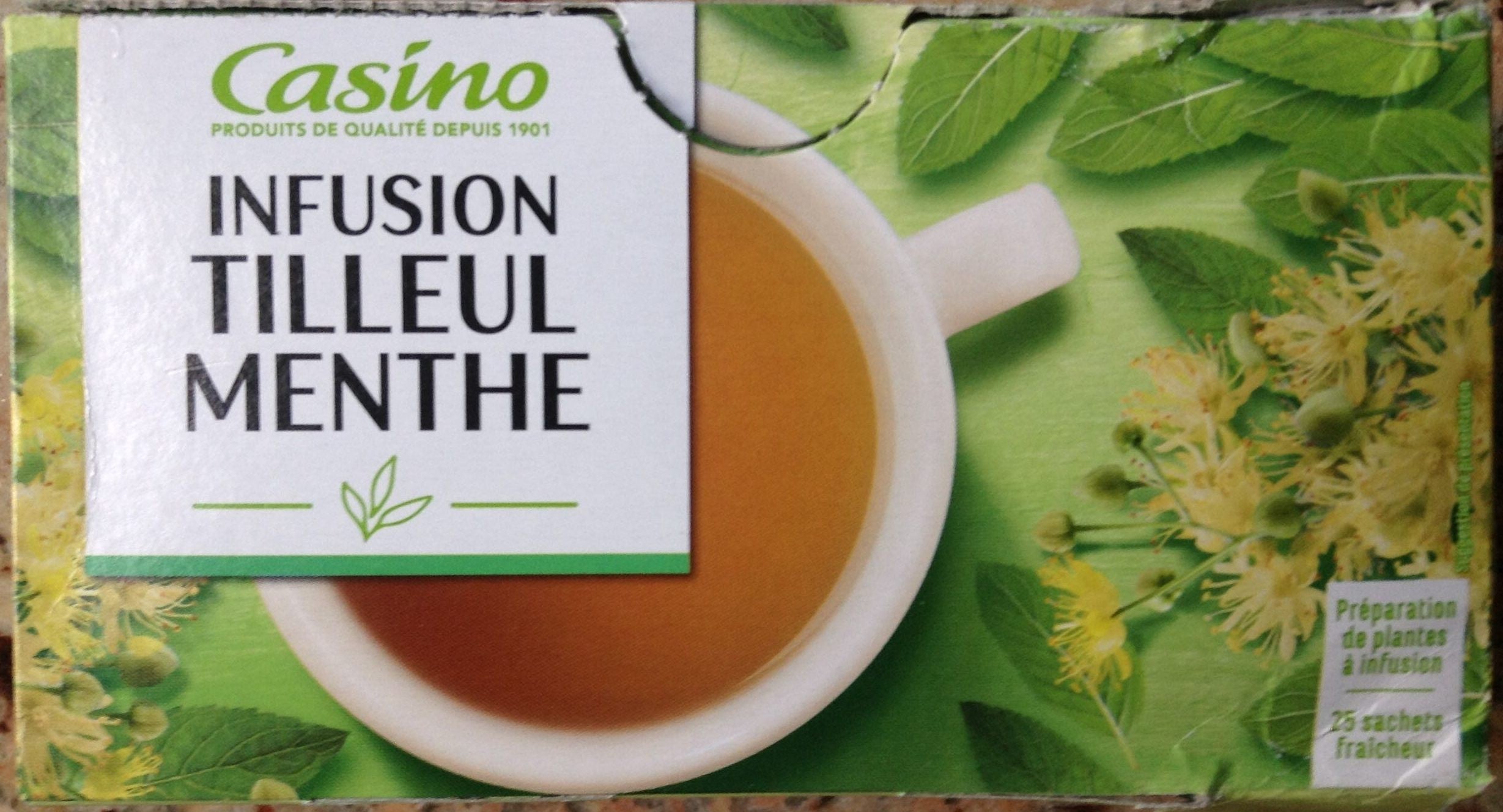 Infusion Tilleul Menthe 25 Sachets Casino 40 g